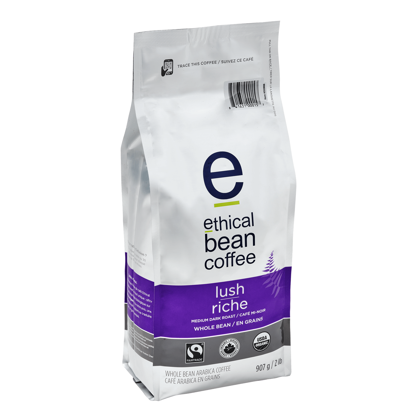 Lush - Medium Dark Roast Whole Bean Coffee - Ethical Bean Coffee Canada